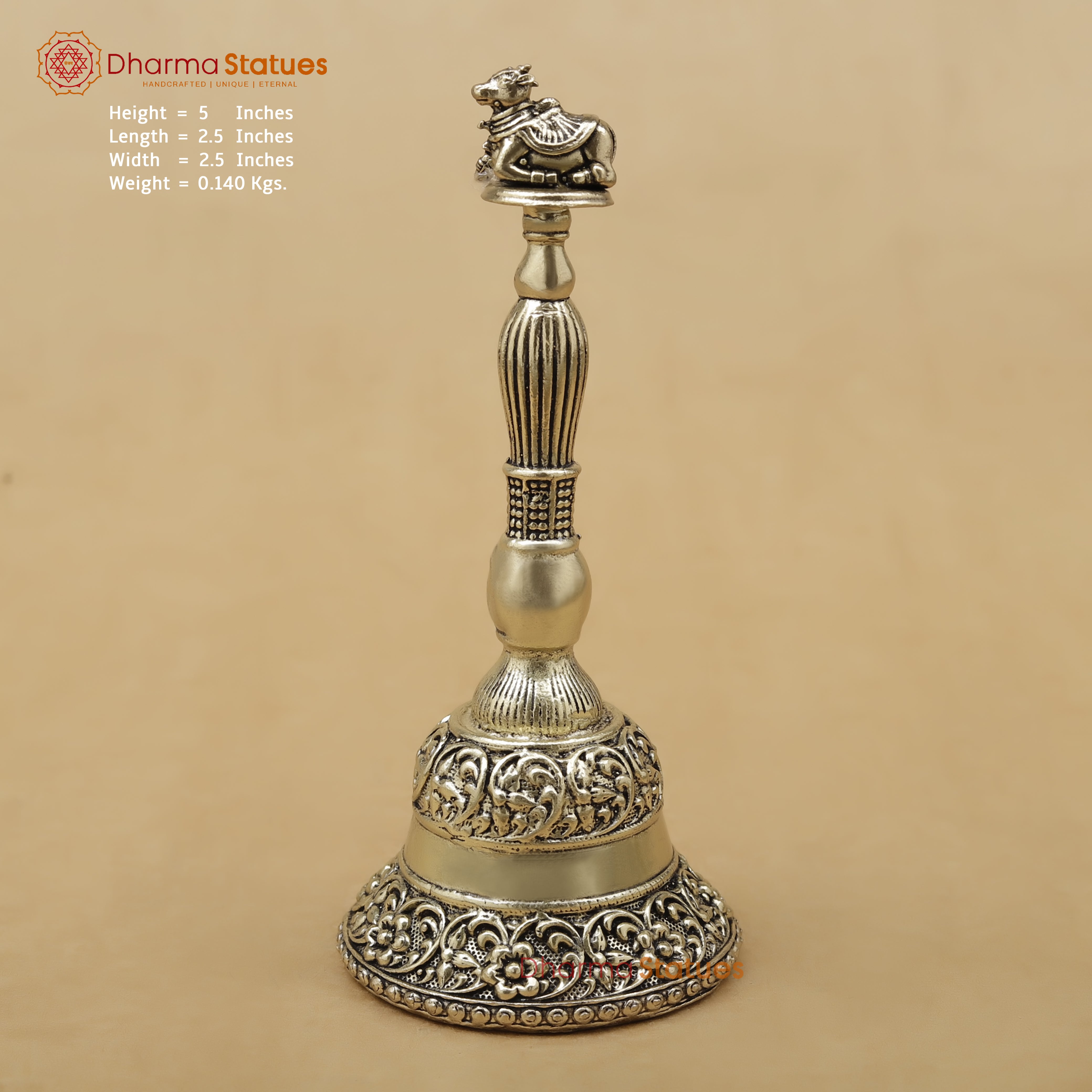 Brass Nandi Bell Fine, 5" – Dharma Statues