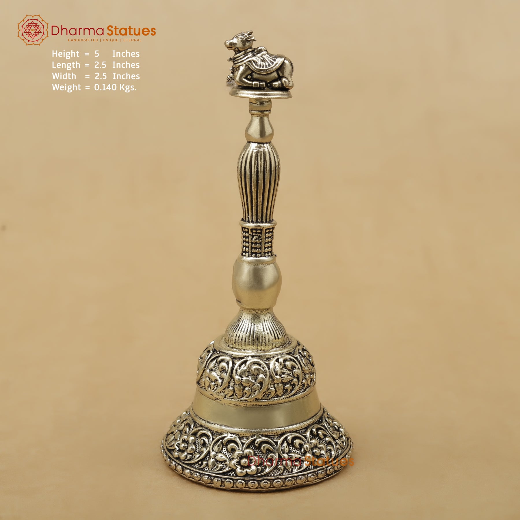 Brass Nandi Bell Fine, 5" – Dharma Statues