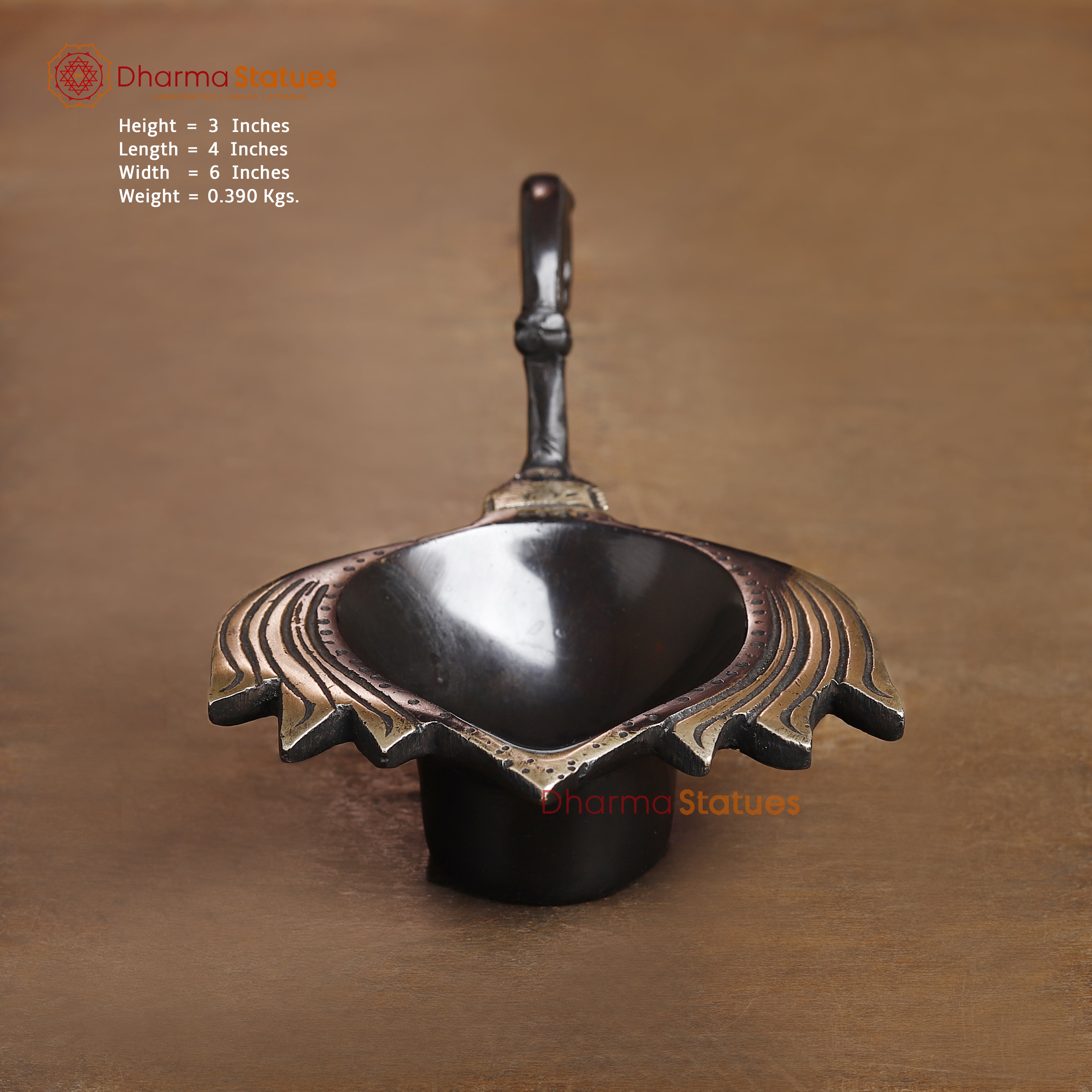 Brass Lotus Diya, Copper & Golden Finish, 3" – Dharma Statues