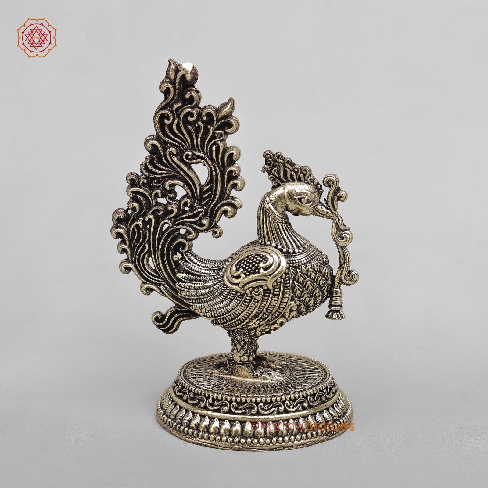 Brass South Indian Peacock Fine 5.5” – Dharma Statues