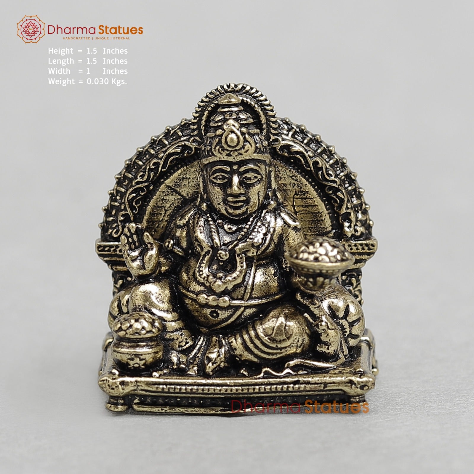 Brass Kuber Seated Fine 1.5” – Dharma Statues