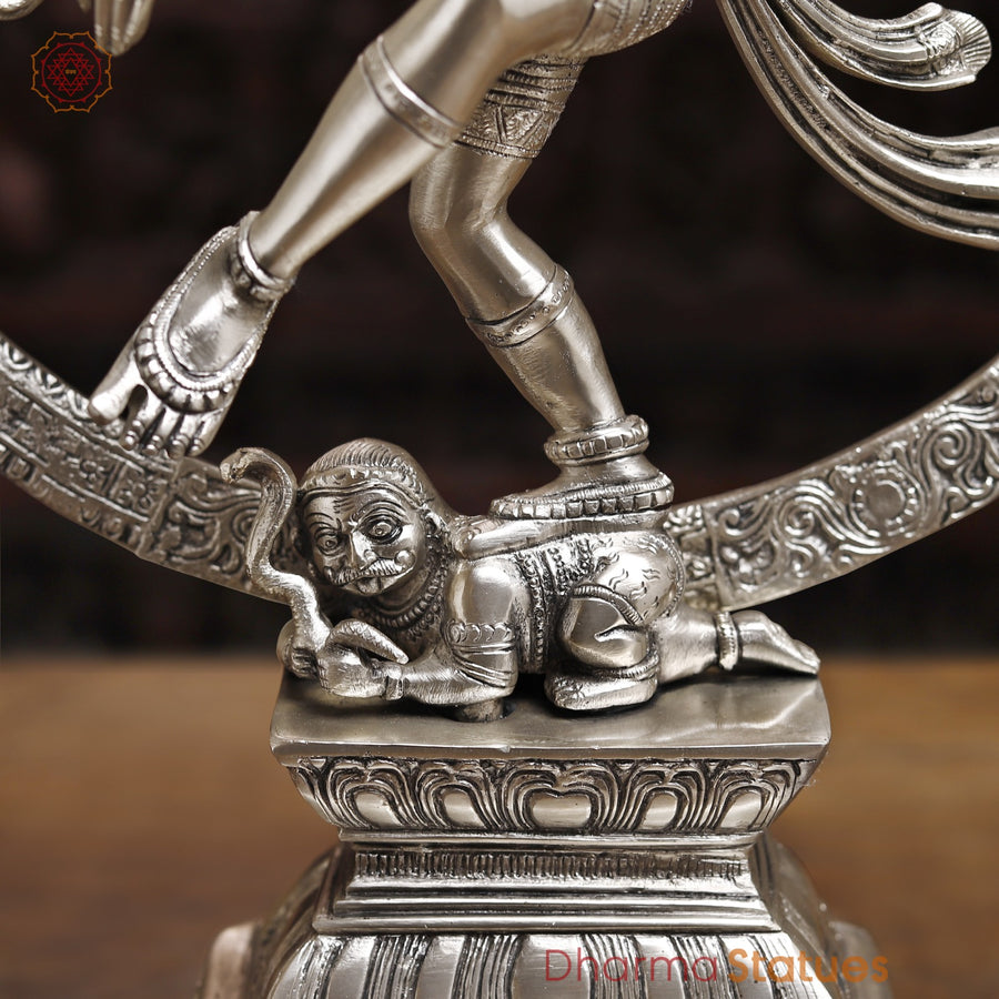 Buy Exquisite Brass Natraj Statue | Silver Finish Dancing Shiva ...